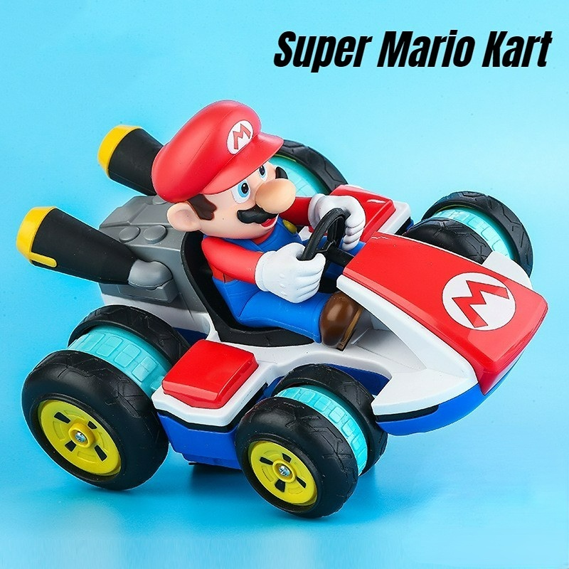 2.4G four-way remote control car stunt car Super Mario light music ...