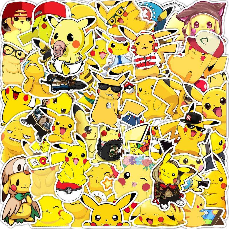 Pokemon Pikachu stickers (50 sheets/100 sheets not repeated) Anime ...