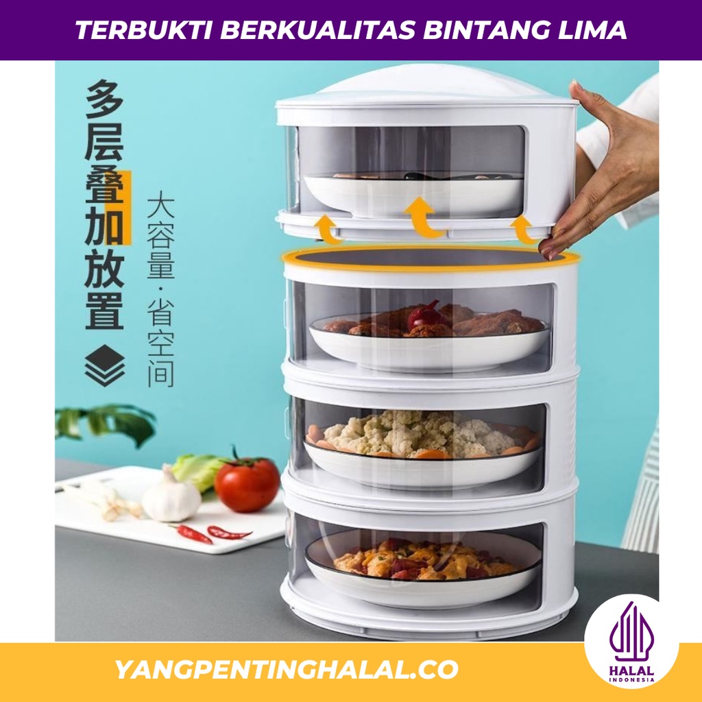 4-tier Serving Hood Jumbo Thick Food Storage | Shopee Singapore