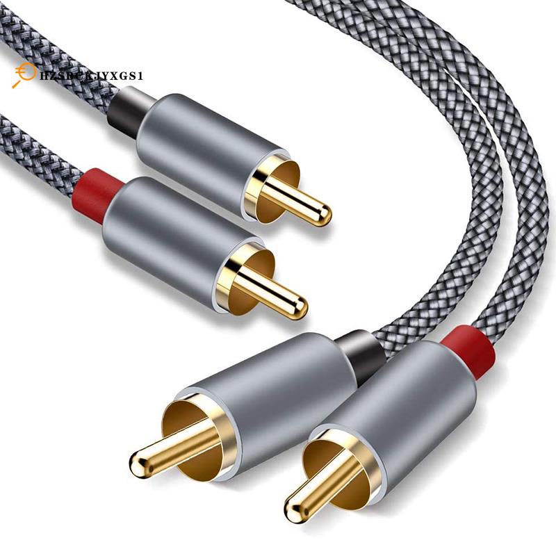 RCA Stereo Cable, [6Ft/1.8M, Dual Shielded Gold-Plated] 2RCA Male to ...