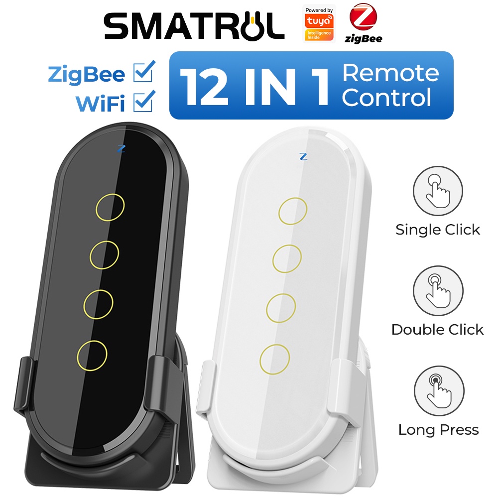 SMATRUL Tuya ZigBee Wireless Smart Home Scene Switch Light 4 Gang 12 ... SMATRUL Tuya ZigBee Wireless Smart Home Scene Switch Light 4 Gang 12 ...