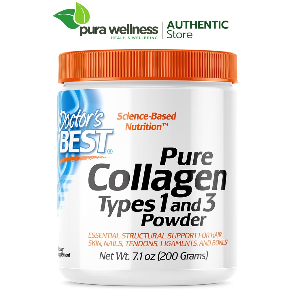Doctor's Best Pure Collagen Types 1 and 3 Powder 200g - Collagen Powder ...