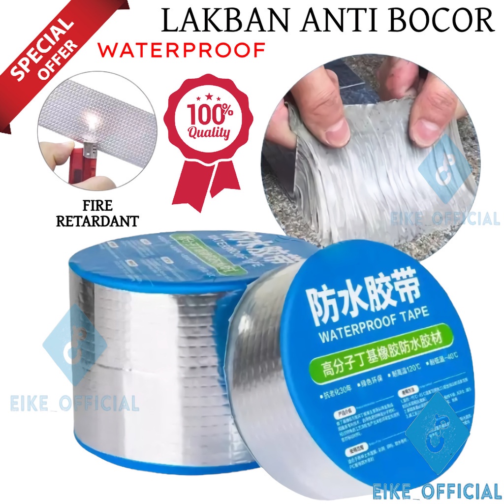 [EIKE] Leak-proof Duct TAPE 3M 5M WATERPROOF Glue Aluminum FOIL BUTYL ...