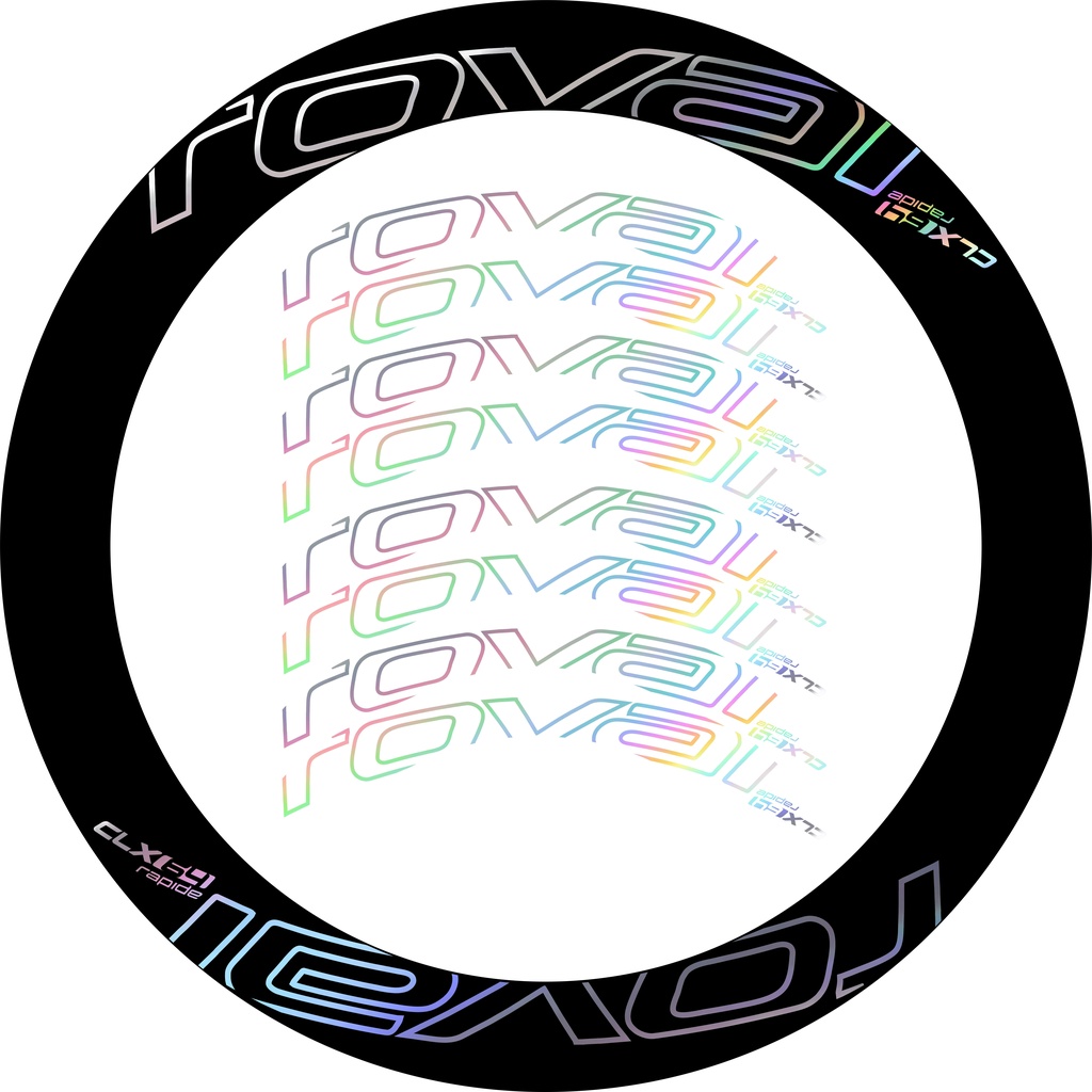 Roval CLX 64 Rim Sticker CLX64 RAPIDE Rim Cutting Sticker Bicycle Decal ...