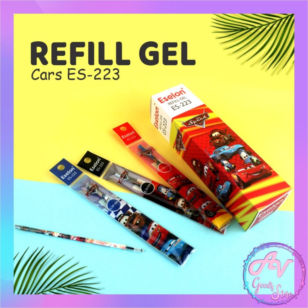 CARS ES-223 Gel Pen Refill (20pcs) / Character Gel Pen Refill / Echelon ...