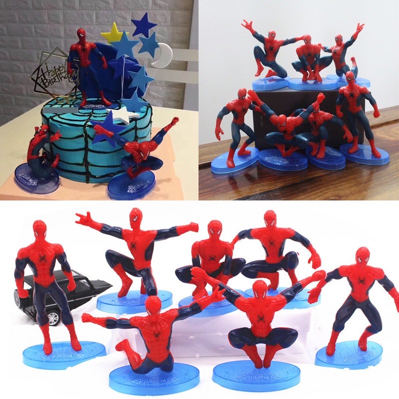 SPIDERMAN FIGURE CONTENTS 7/CAKE TOPPER SPIDERMAN THEME/CAKE SPIDERMAN ...