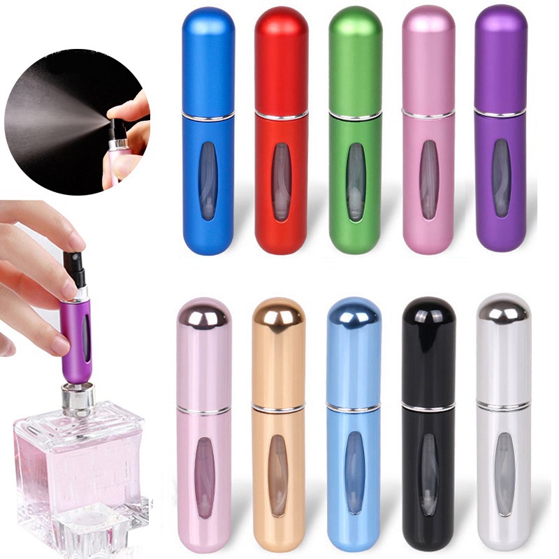5ml Portable Perfume Bottle - Refillable Mini Spray for Travel ...