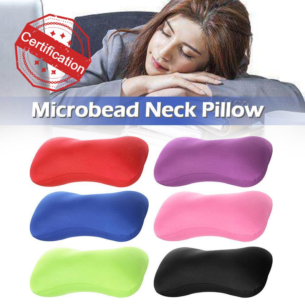 Micro Microbead Pillow Cushion Travel Bolster Office Rest Nap Neck ...