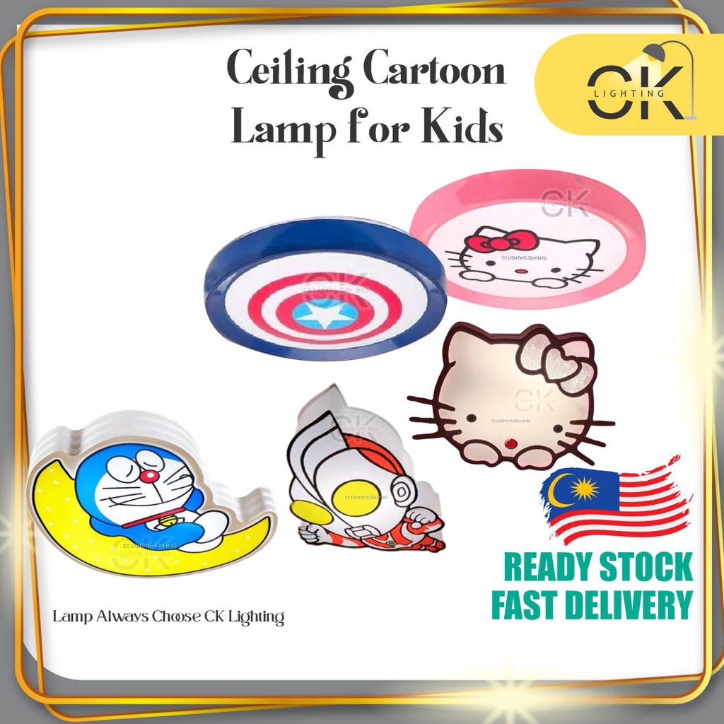 CARTOON CEILING LIGHT LAMPU SILING 天花板灯 | Shopee Singapore