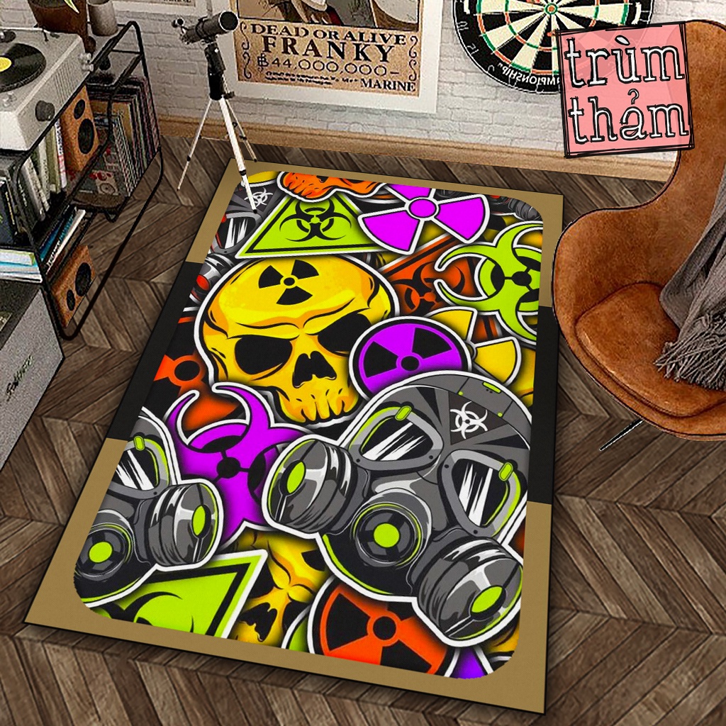 Decorative Carpet graffity art radiation radiation sign mask Decor ...