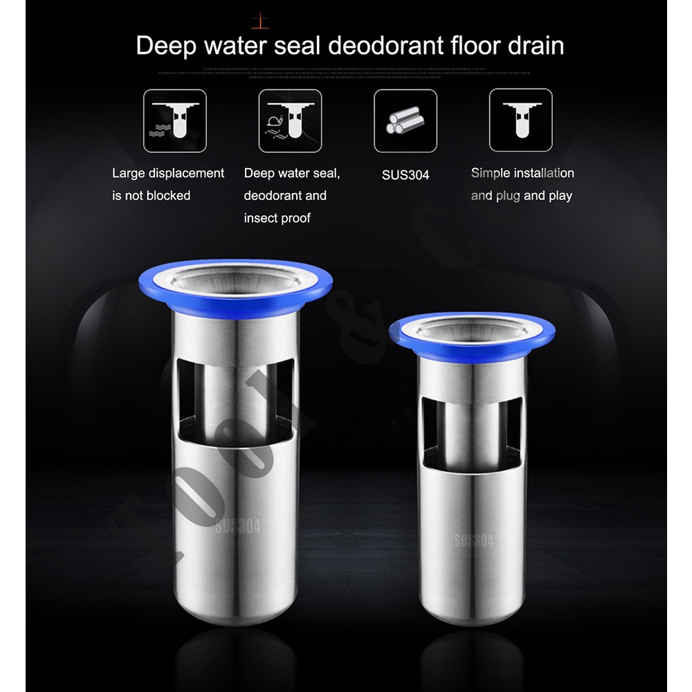 Floor DRAIN ODOUR TRAP STAINLESS STEEL 304 METAL FILTER FILTER ANTI ...
