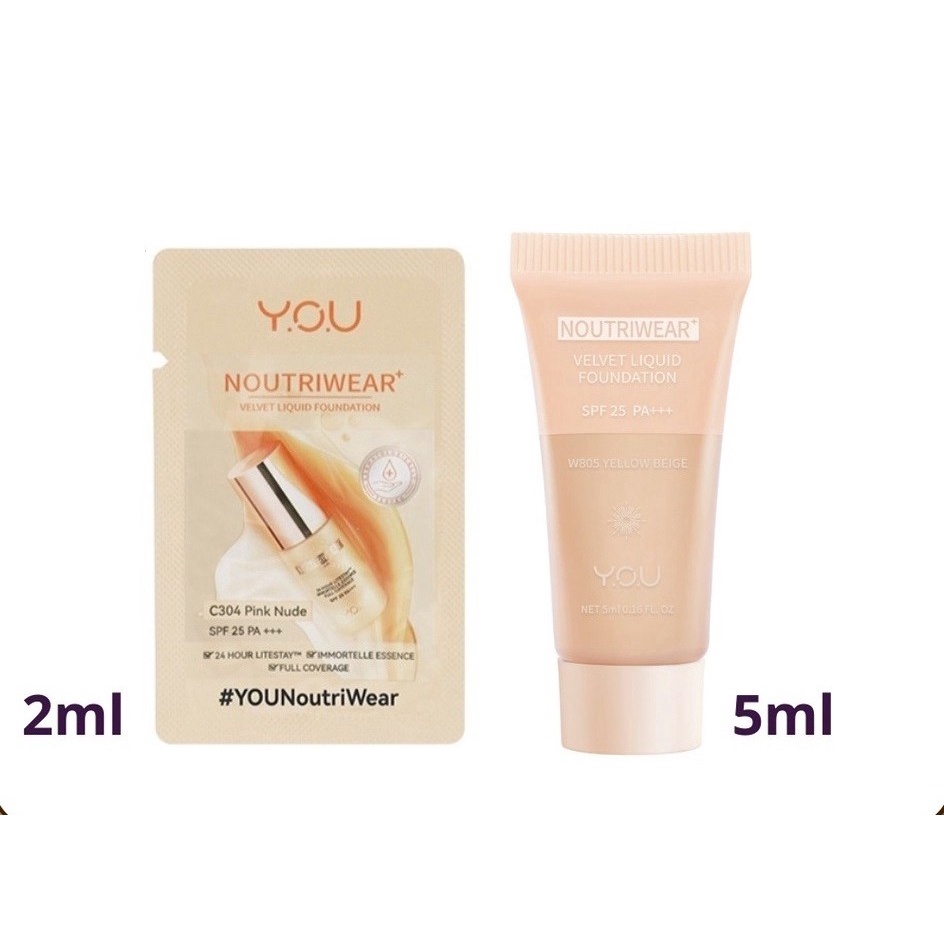 You 24H NoutriWear+ Velvet Liquid Foundation [SPF 25& PA+++] -mini size ...