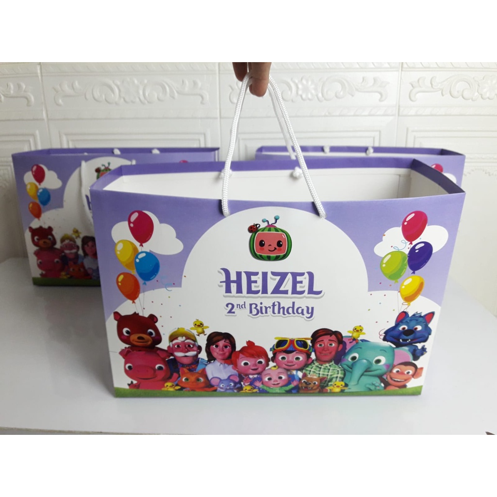 Cocomelon paper bag cocomelon/goodie bag cocomelon/paperbag custom ...