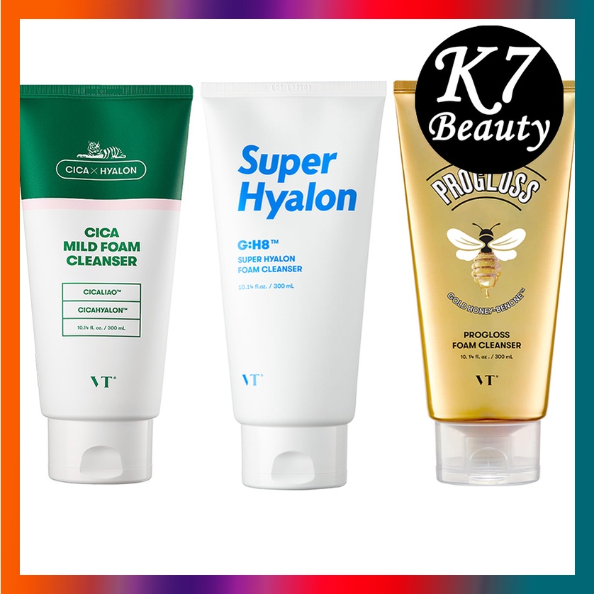 [VT] Cica Mild Foam Clanser / Progloss Foam Cleanser / Super Hyalon ...