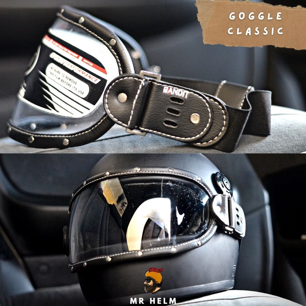 Glass / GOGGLE GRINGGO HELMET / CLASSIC RETRO PREMIUM BELL (MR HELM ...