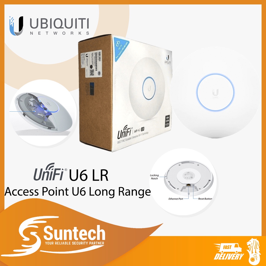 Ubiquiti UniFi Dual Band Access Point Long Range 802.11ac (UAP-U6-LR ...