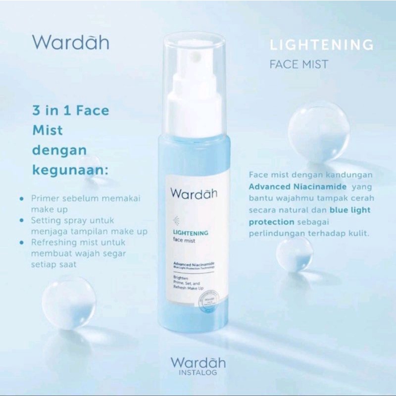 Wardah Lightening Face Mist Air Mist Setting Spray 60 ML (Face Mist ...