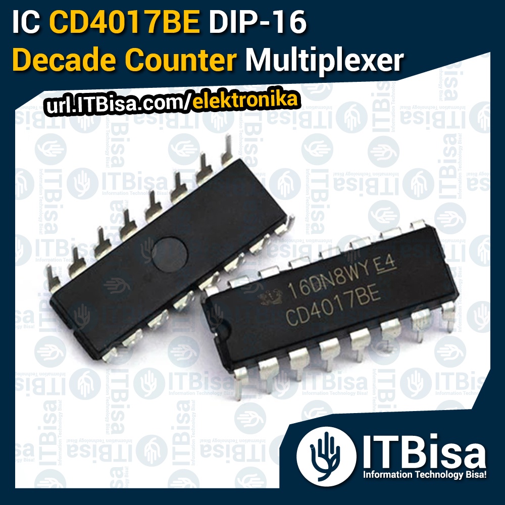Itcan - IC 4017 CD4017 CD4017BE DIP-16 Decade Counter Divider Digital DIP16 16 Pin Legs 16P CMOS ...