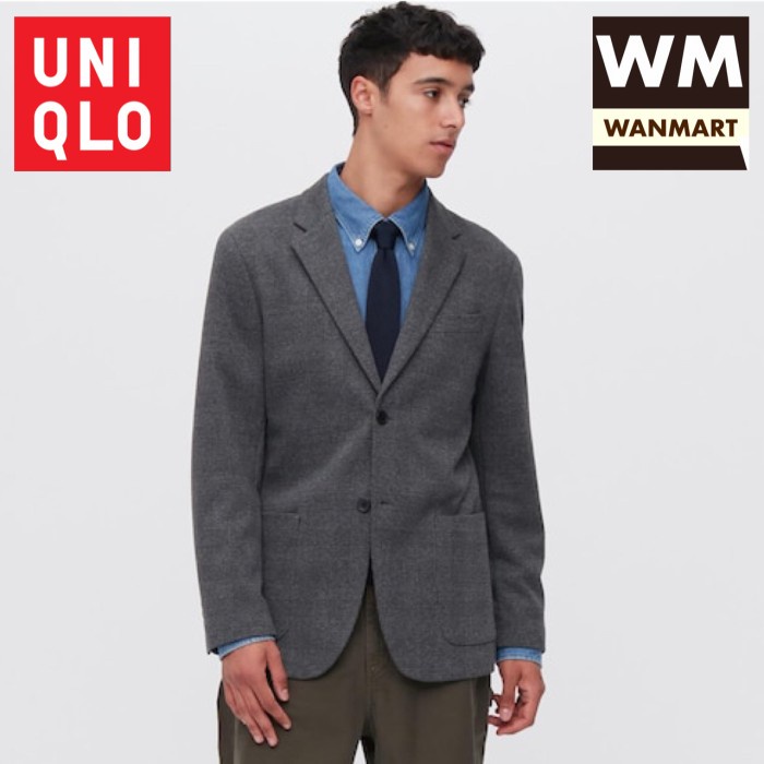 Uniqlo MEN JACKET Men's JACKET COMFORT GRAY | Shopee Singapore