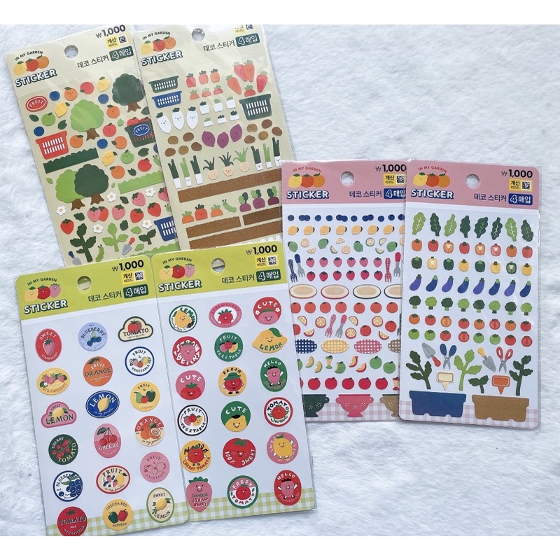 Korean DAISO FRUIT STICKERS | Shopee Singapore