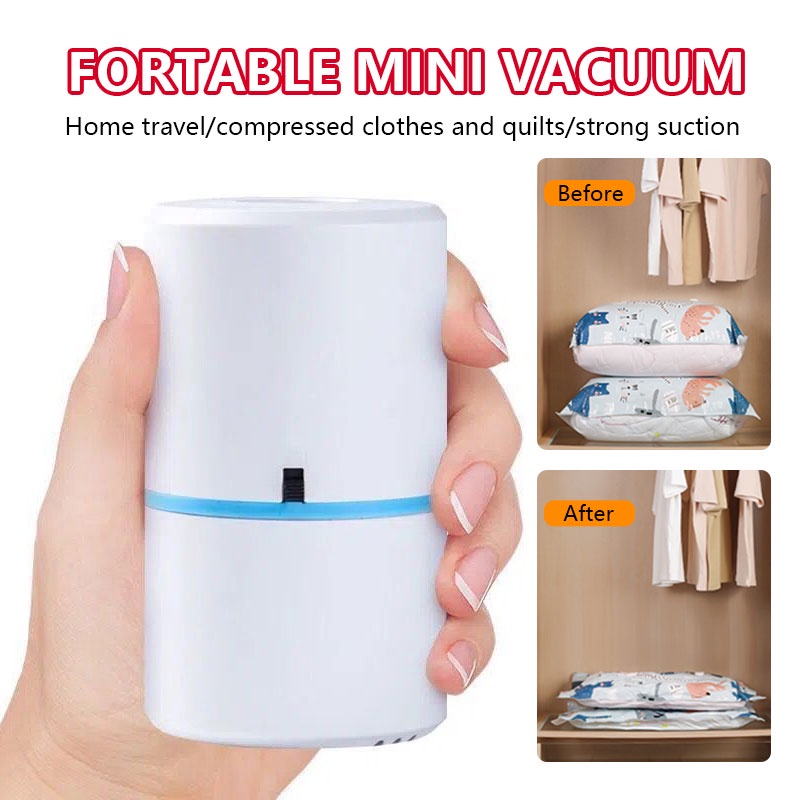 【SG Stock】Portable Electric Pump Vacuum Bag Travel Compressed Bag ...