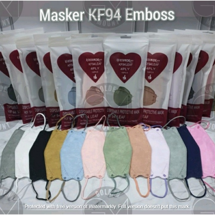 The Main KF94 4-Ply Embossed Ministry Of Health Mask (10pc) | Shopee ...