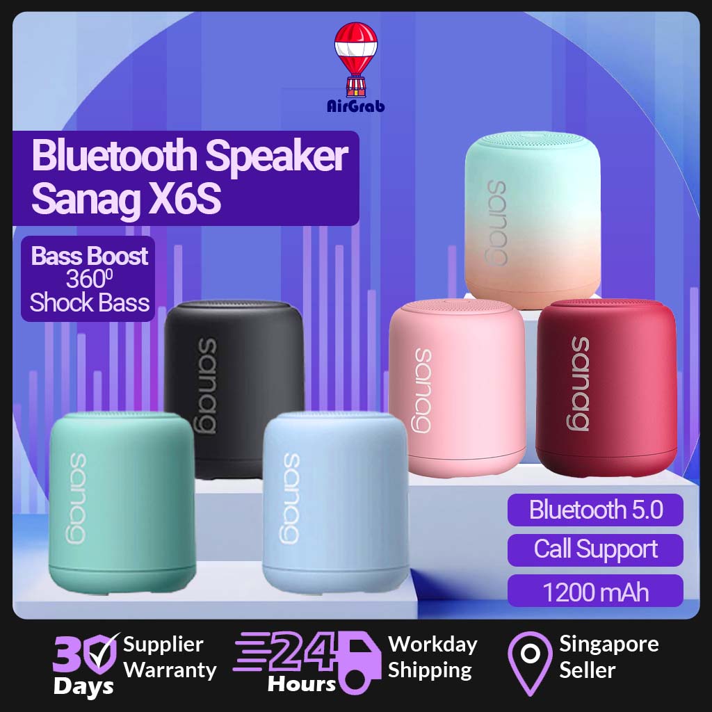 Portable Bluetooth Speaker Sanag X6S Outdoor Music Player TF/SD Card Support Bass Boost Built-In ...