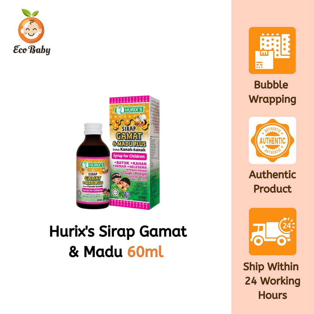Hurix's Gamat & Madu Plus Syrup for Children 60ml | Shopee Singapore
