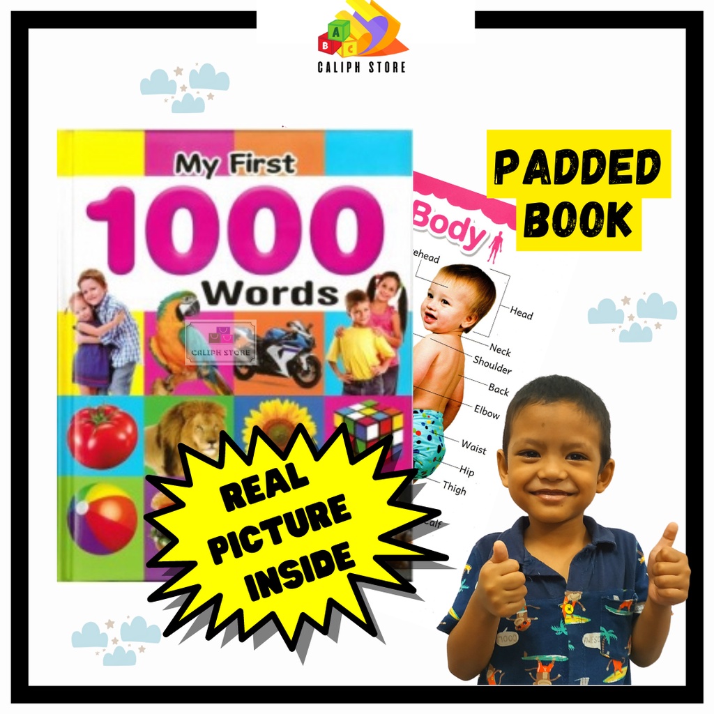 My First 1000 Words Padded Book Hardcover Children Early Learning Full ...