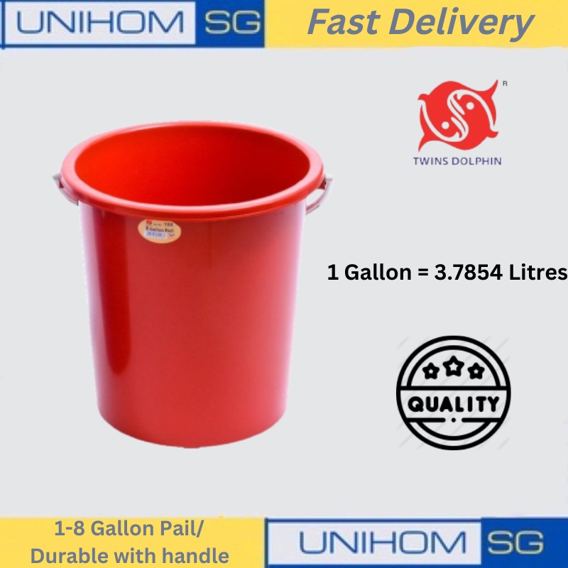 [UnihomSG] 8 Sizes Twins Dolphin Water Pails or Buckets Mopping Pail 1 ...