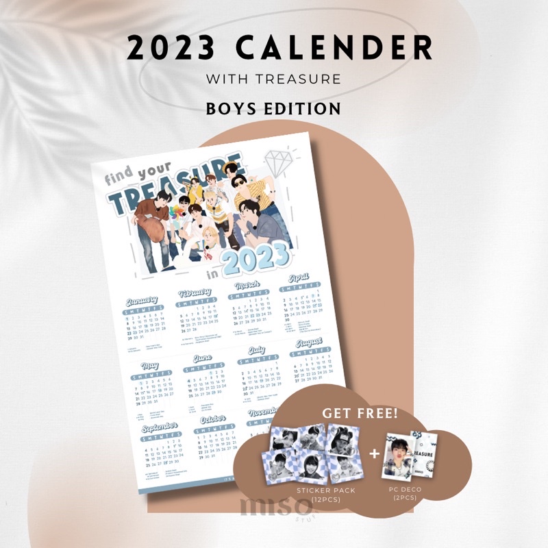 2023 Treasure Calendar / K-Pop Calendar / Calendar Poster / Aesthetic ...