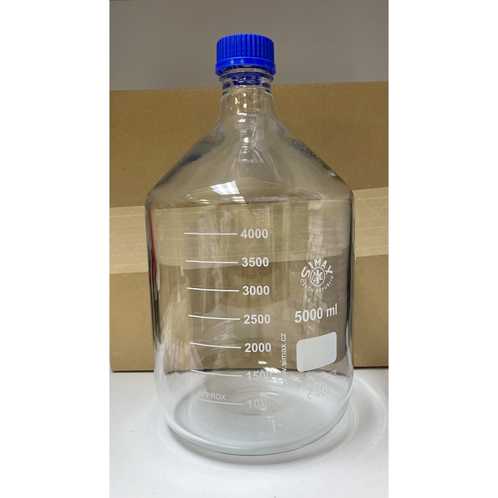 {SG Ready Stock} Large Size Glass Reagent Bottle with Blue Screw Cap 5L (5000ml) | Shopee Singapore