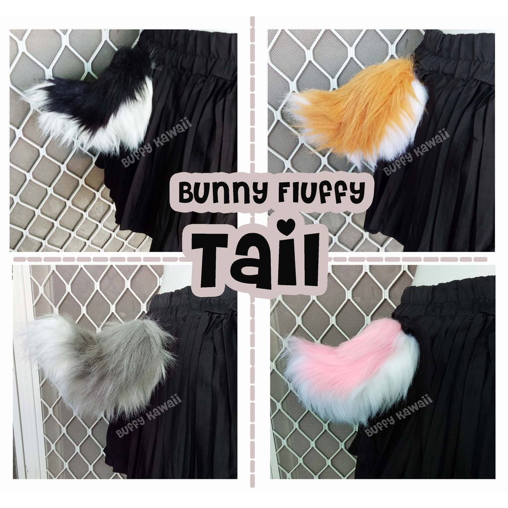 Furry Rabbit tail Angora Juddy zootopia cosplay bob tail 18cm | Shopee ...