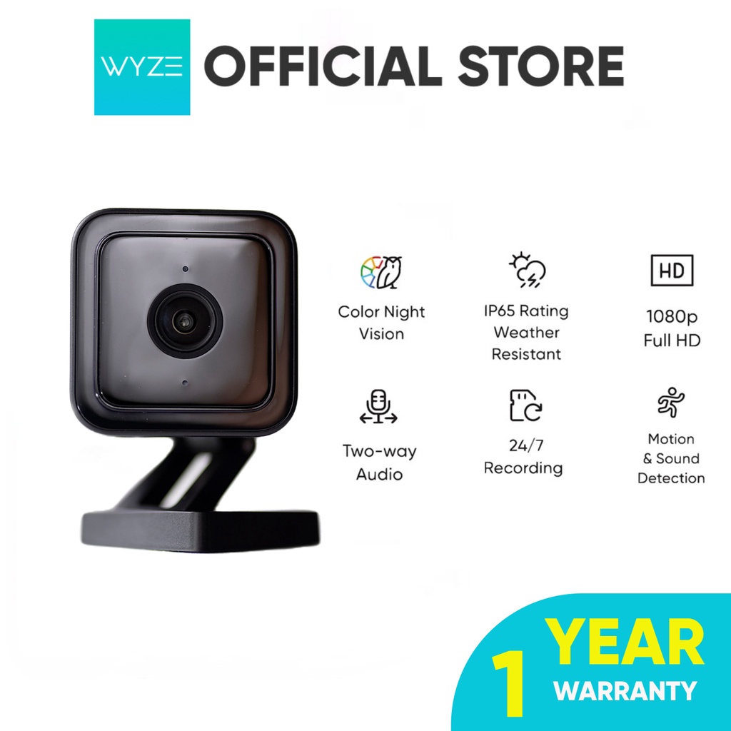【Wyze Official Store】 Wyze Cam V3 Black CCTV Camera 1080p HD Indoor ...