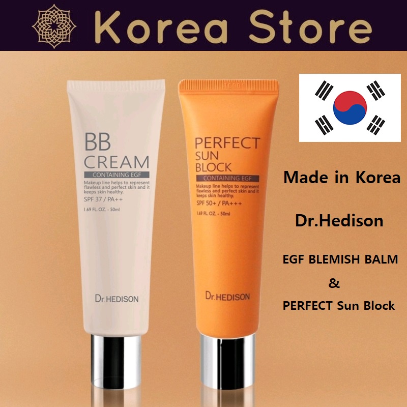 Made in Korea Dr.Hedison EGF BLEMISH BALM(SPF37/PA++) & PERFECT Sun ...