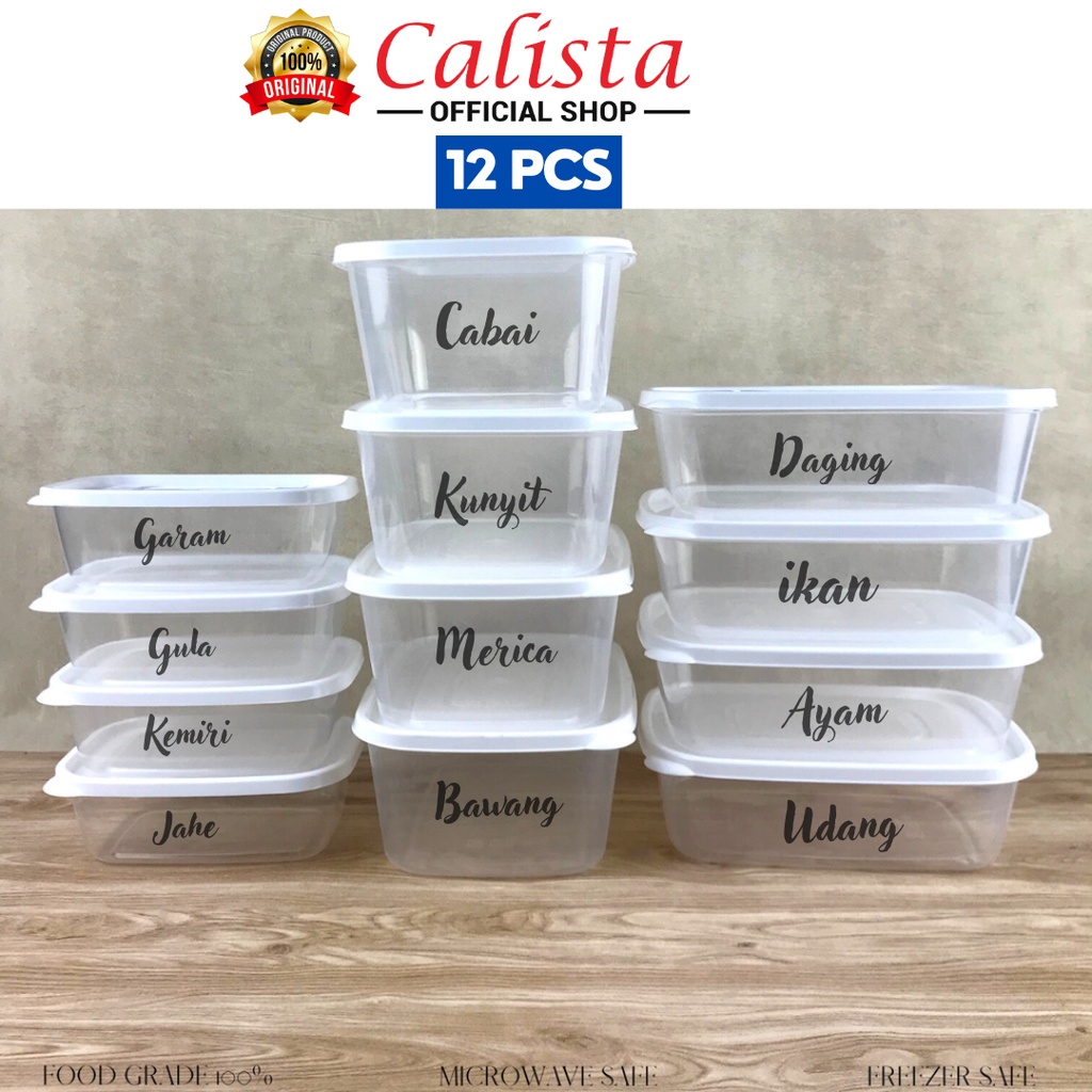 Calista RUMOI CLEAR JARS 12PCS REFRIGERATOR JARS BOX CONTAINERS FOOD ...