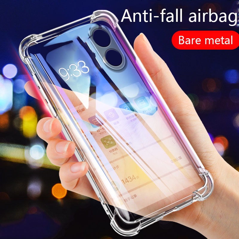 Biruiqu OPPO A58 A78 5G Casing Soft Case Clear TPU 4 Sides Reinforced ...