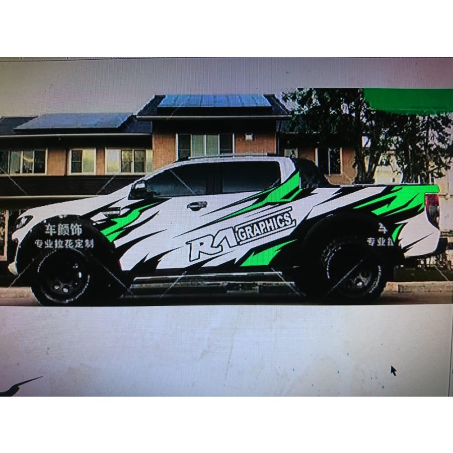 PUTIH Ikomard sticker sticker cutting Car hilux triton dmax ranger Car ...