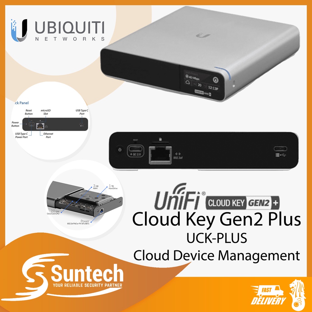 Ubiquiti Networks UniFi Cloud Key Gen2 Plus (UCK-PLUS) Cloud Device ...
