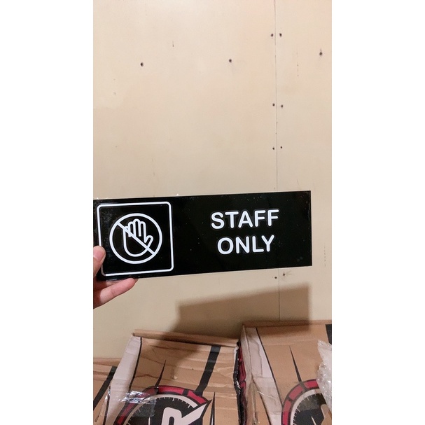 Staff Only Sign Board - Staff Only logo Board - Acrylic Sign Board ...