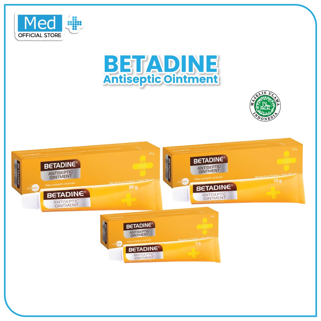 Med+ Betadine Ointment Tube 5gr/10gr/20gr/prevent Infection/Wound Cream ...