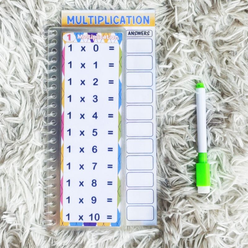 Multiplication Table Booklet Flashcards 1-12 | Shopee Singapore