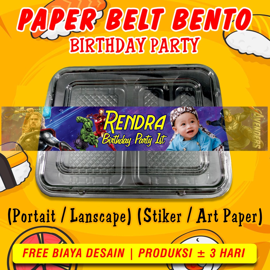 Paperbelt Birthday / Mika Bento / Label Box / Roll Label Rice Box ...