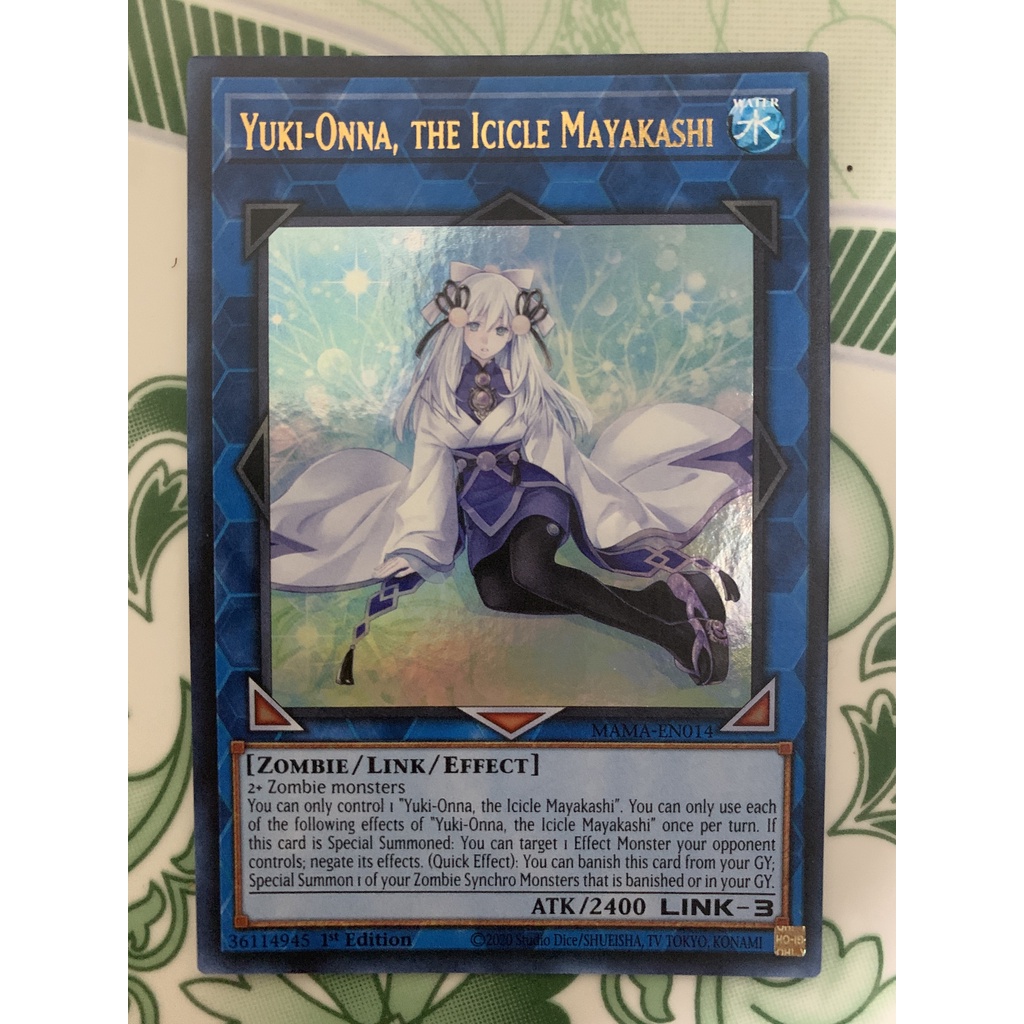 YU-GI-OH! Yu-gi-oh Card! MAMA-EN014 Yuki-Onna,The Icicle Mayakashi ...