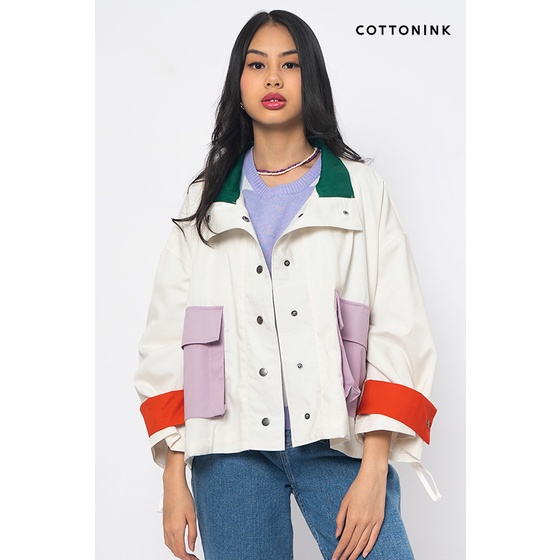Cottonink - Off-White Chava Women's Jacket | Shopee Singapore