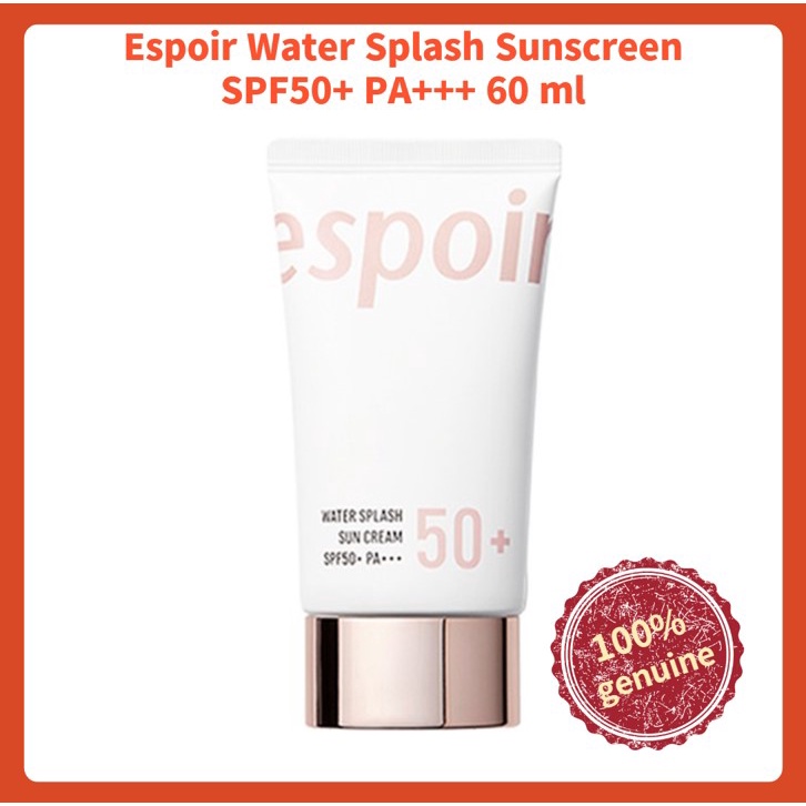 Espoir Water Splash Sunscreen SPF50+ PA+++ 60 ml 1P,S533, spf ...
