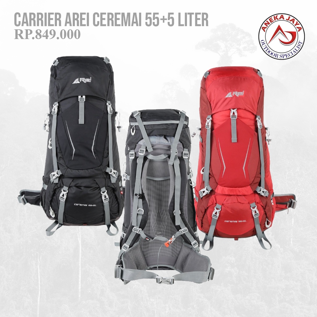 AREI CEREMAI 55 + 5 LITER CARRIER BAG | Shopee Singapore