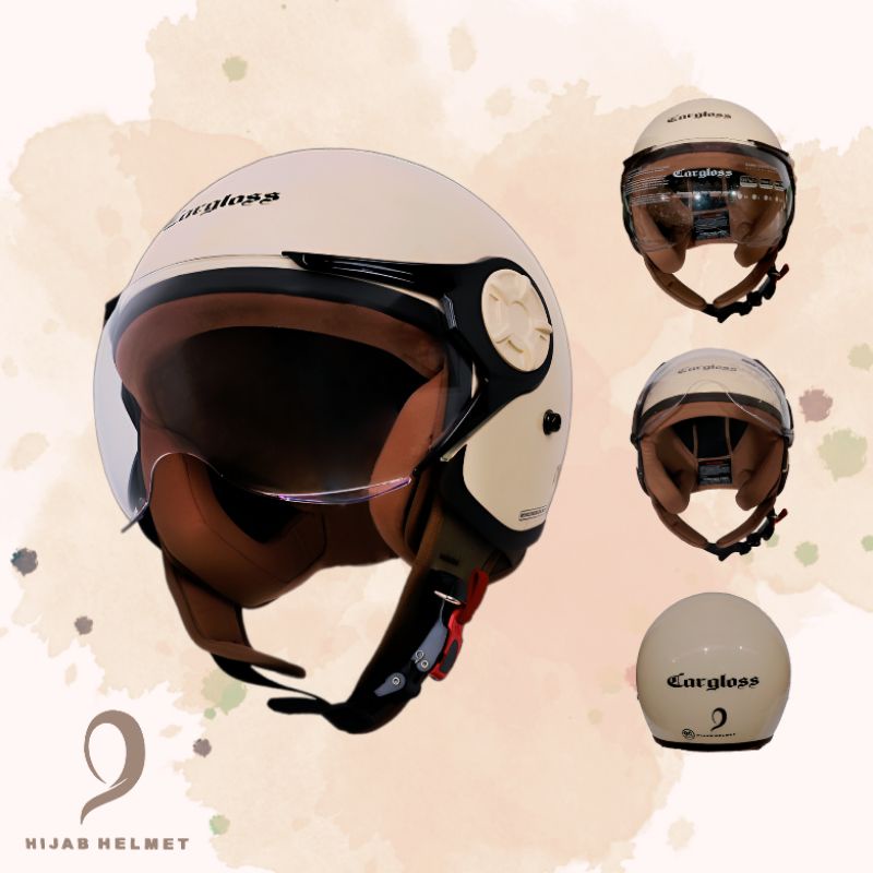 Cargloss Hijab YRH YRM Half Face Helmet - ORIGINAL & SNI | Shopee Singapore