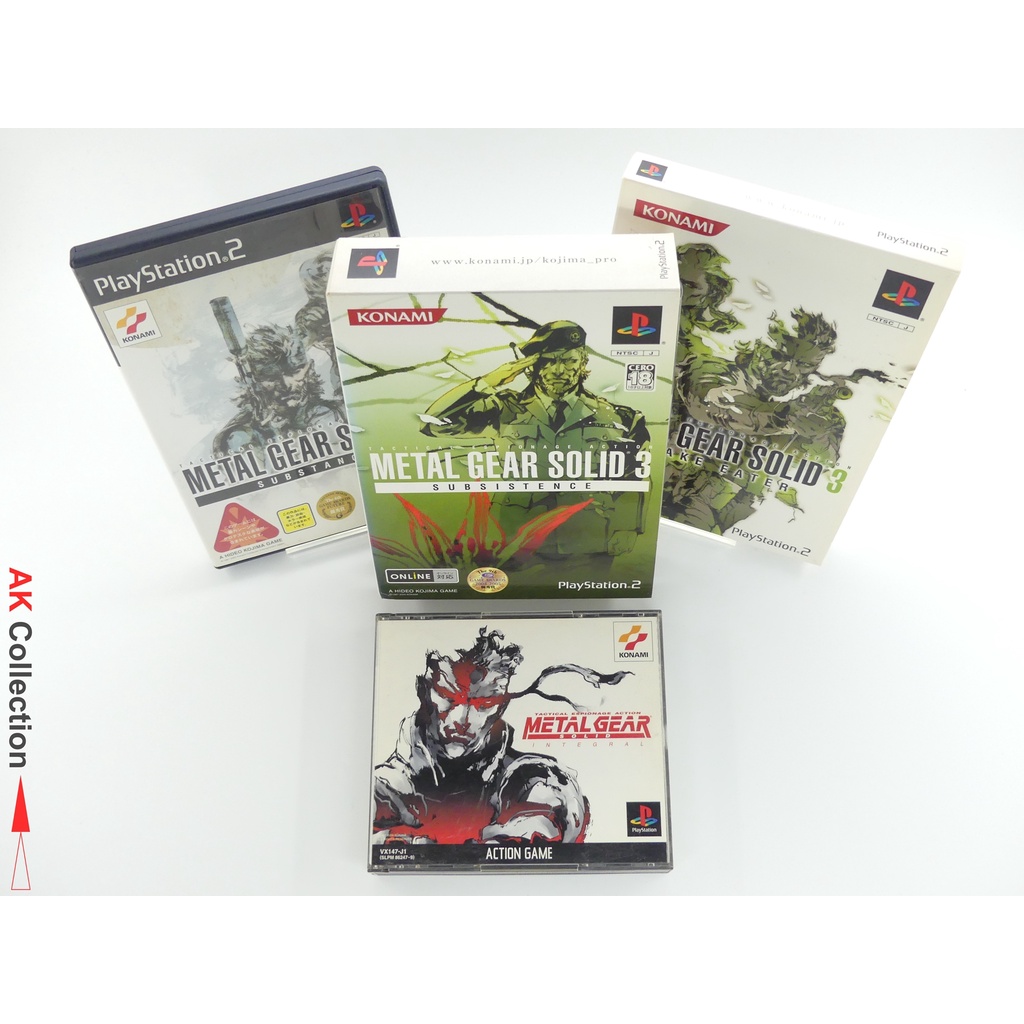 Lot 3 PlayStation Metal Gear Solid 1 2 3 Set PS1 PS2 with MSX2 Version ...