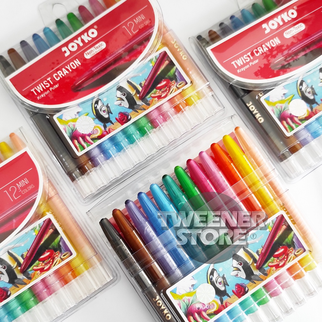 Titi Joyko 12 Color MINI Rotating Crayons | Twist Crayon Crayon Crayon ...